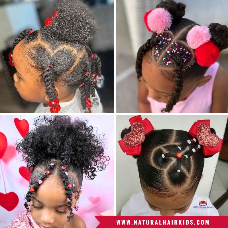 Adorable Valentine's Day Hairstyles for Kids with Natural Hair ...